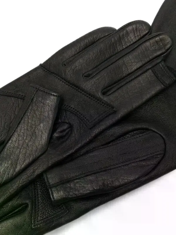 Rick Owens Asymmetric Leather Gloves