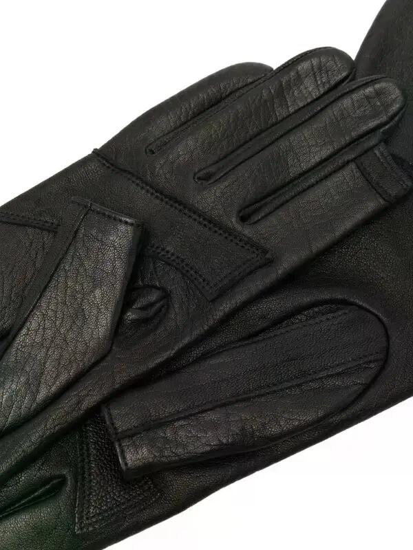 Rick Owens Asymmetric Leather Gloves