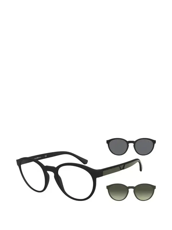 Emporio Armani Round-frame Clip-on Glasses