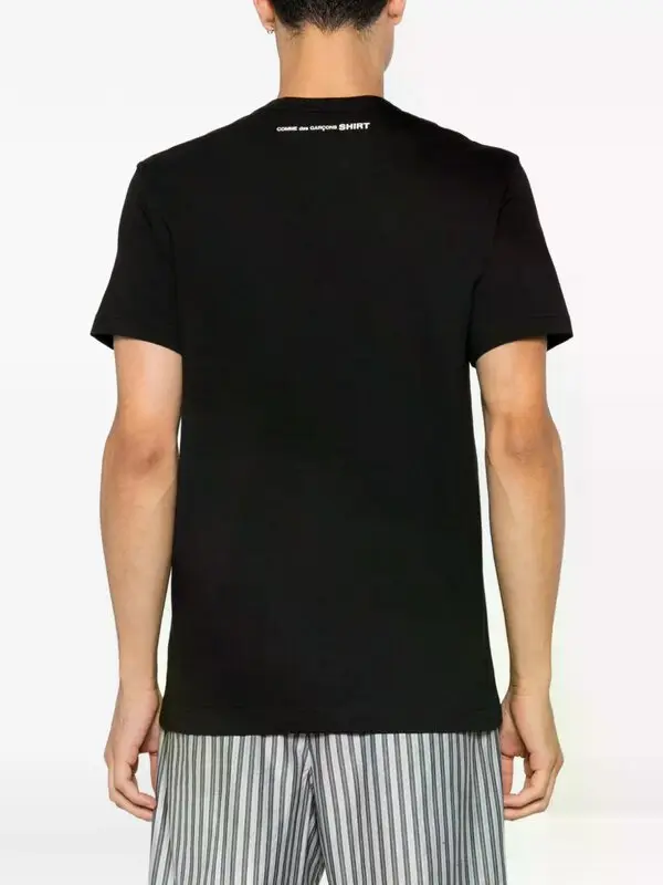 Comme Des Garçons Logo-print Cotton T-shirt - Black