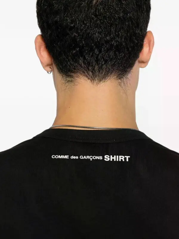 Comme Des Garçons Logo-print Cotton T-shirt - Black