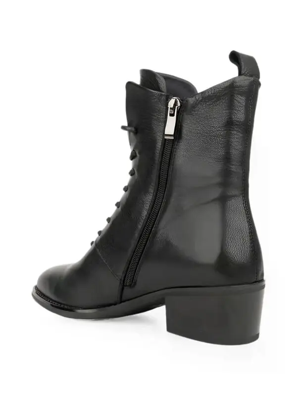 LINDA BAUMANN Lace-up Leather Boots