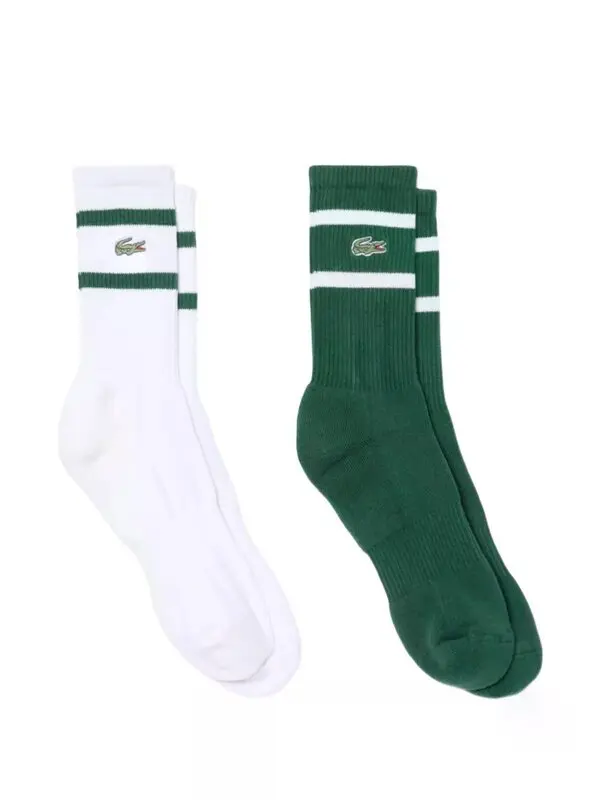 Lacoste Logo-embroidered Striped Socks