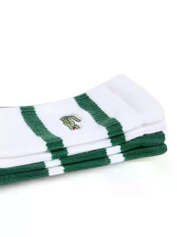 Lacoste Logo-embroidered Striped Socks