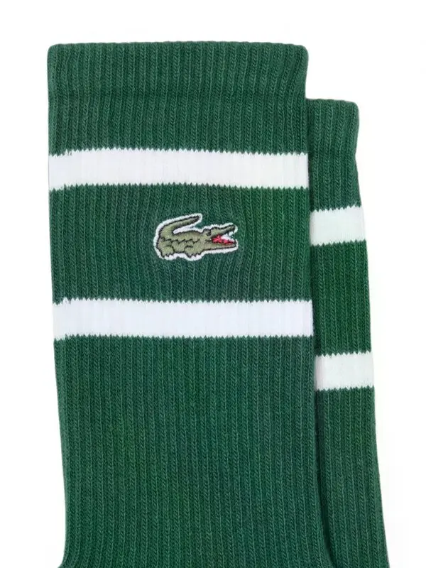 Lacoste Logo-embroidered Striped Socks