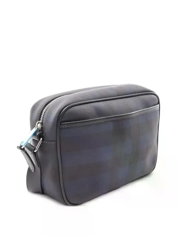 Burberry Leather Check Pattern Shoulder Bag