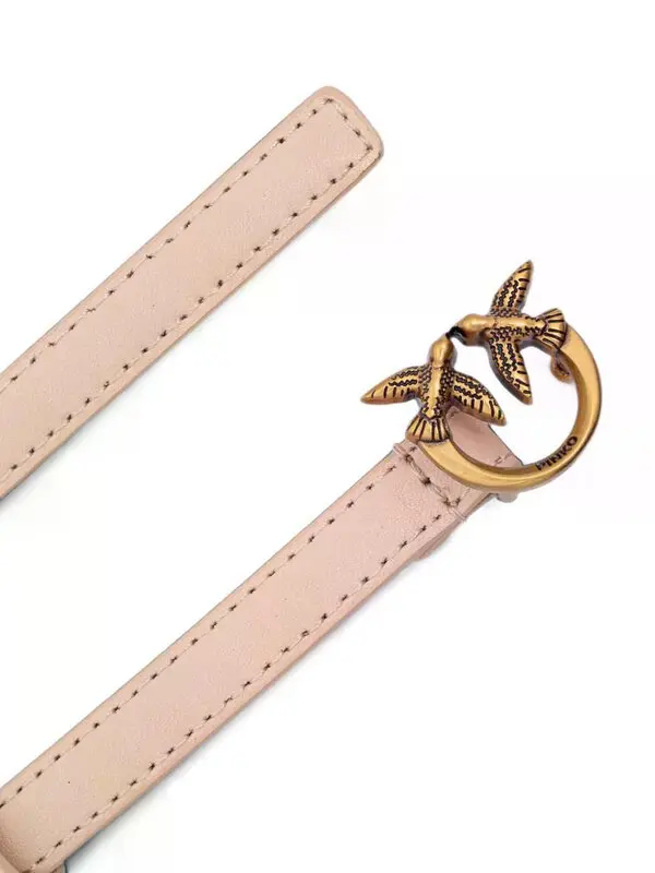 Pinko Love Birds-buckle Leather Belt