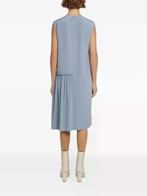 FERRAGAMO Pleated-detail Sleeveless Midi Dress