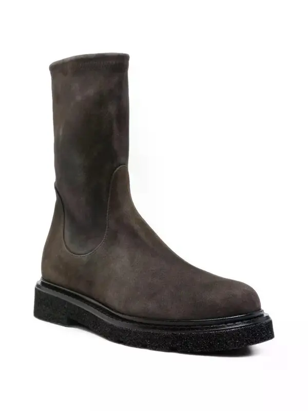 GUGLIELMO ROTTA Rear-zip Leather Ankle Boots