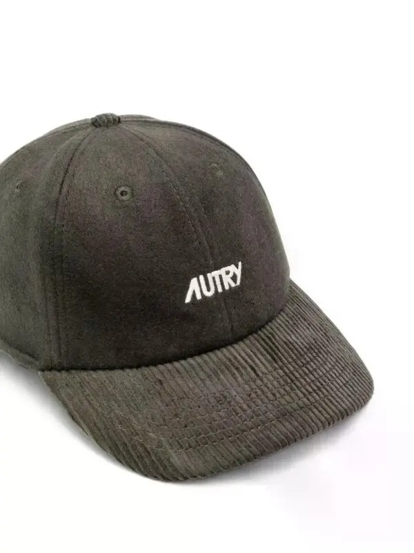 AUTRY Logo-embroidered Corduroy-trimmed Baseball Cap