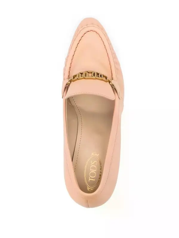 TOD'S Chain-embellished Loafer Pumps