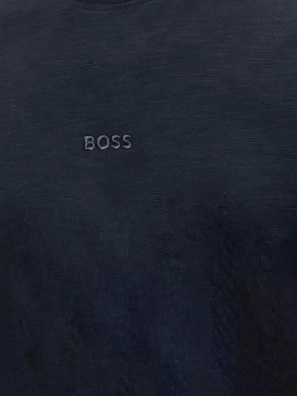 BOSS Logo-embroidered Sleeveless Cotton T-shirt