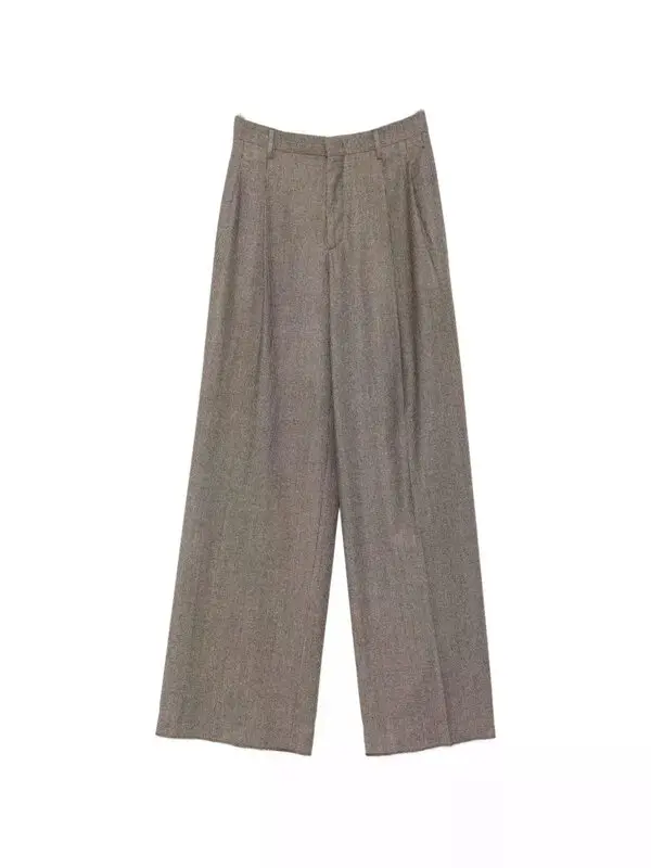 Tagliatore Virgin Wool Wide-leg Trousers