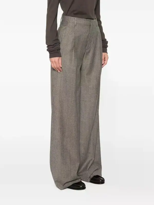 Tagliatore Virgin Wool Wide-leg Trousers