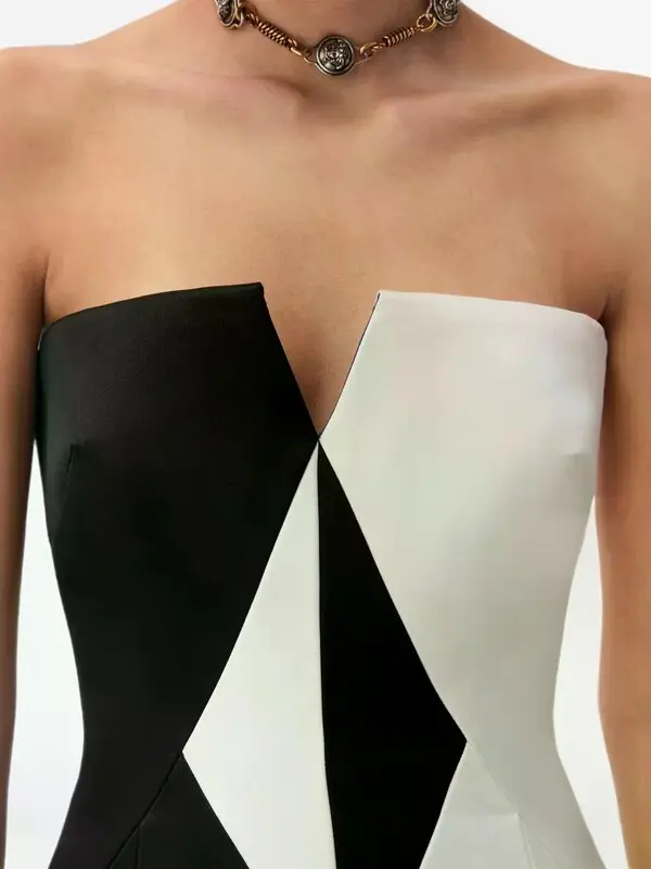 Versace Silk Duchesse Mini Dress