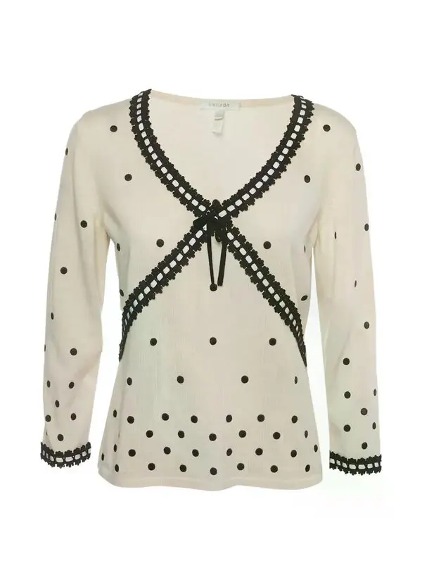 Max Mara Polka-dot V-neck Top