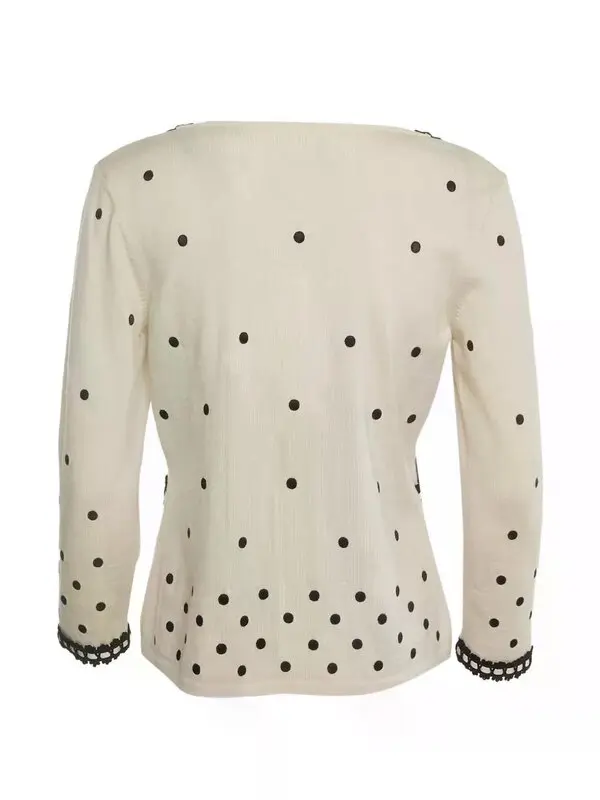 Max Mara Polka-dot V-neck Top