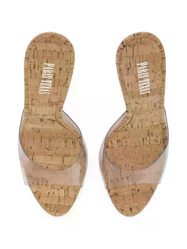 Paris Texas Gala Transparent-strap Platform Sandals