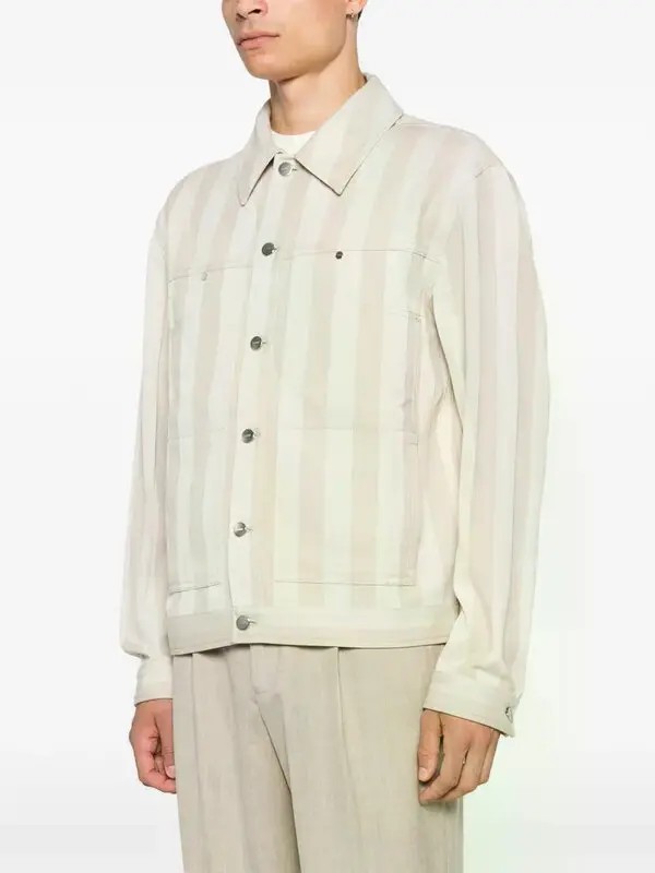 Fendi Vertical-stripe Denim Jacket
