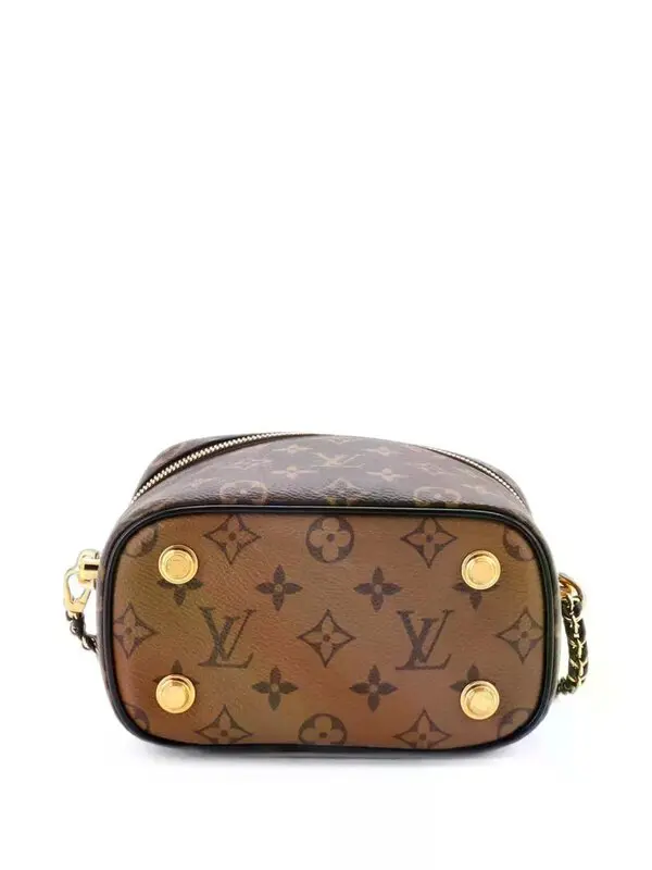 LOUIS VUITTON Vanity Handbag Reverse Monogram Canvas Pm Satchel - Brown