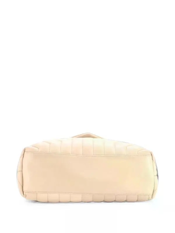 Saint Laurent Loulou Matelassé Chevron Leather Medium Shoulder Bag - Neutrals