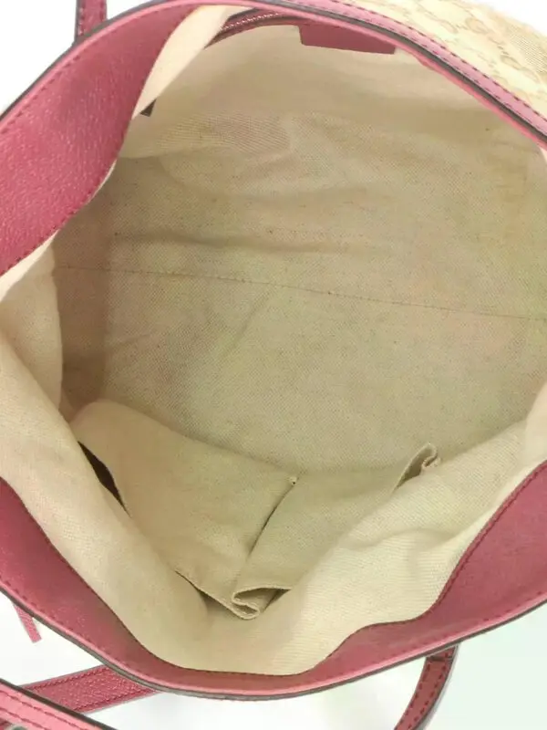 Gucci Bree Convertible Top Handle Bag Gg Canvas With Leather Medium Tote Bag