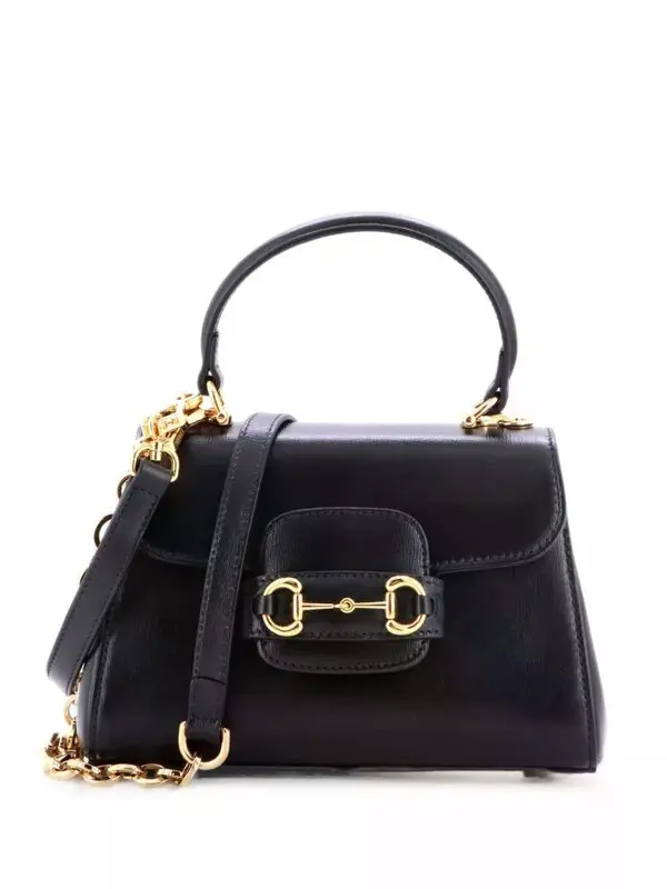 Gucci Horsebit 1955 Top Handle Flap Bag Leather Mini Shoulder Bag