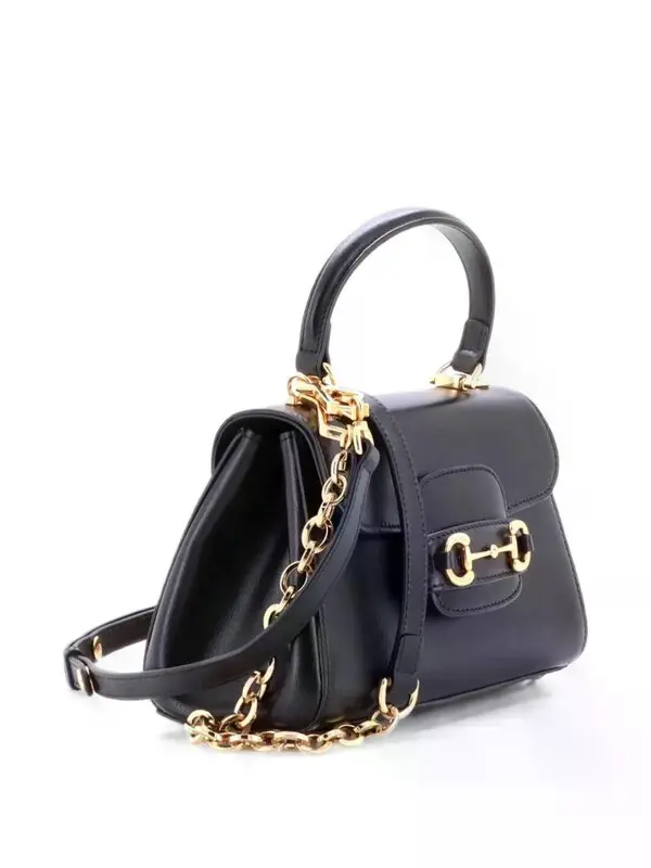 Gucci Horsebit 1955 Top Handle Flap Bag Leather Mini Shoulder Bag