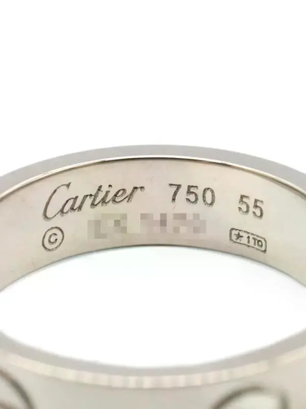 Cartier 18k White Gold Love Ring - Silver