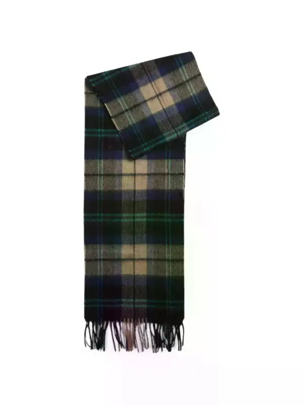 Barbour Tartan-check Fringed Scarf