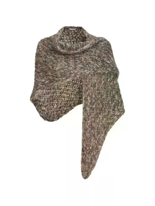 Brunello Cucinelli Mohair Knit Shawl - Brown