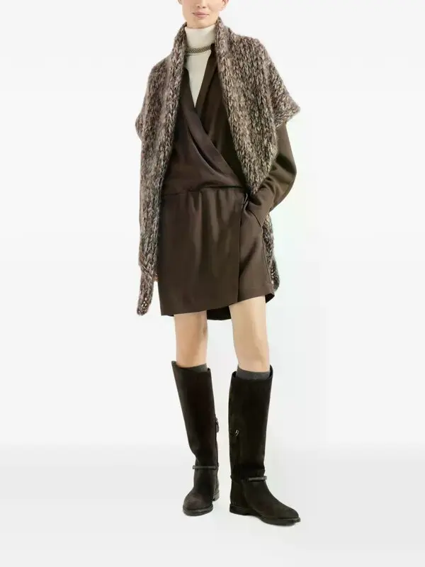 Brunello Cucinelli Mohair Knit Shawl