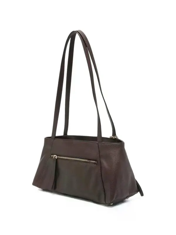 Guess Logo-plaque Pebbled Shoulder Bag