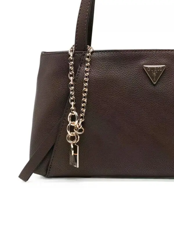Guess Logo-plaque Pebbled Shoulder Bag