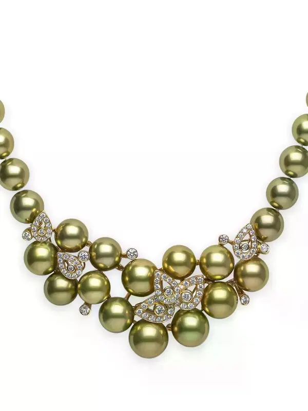 Yoko London Tahitian Pearl And Diamond Necklace