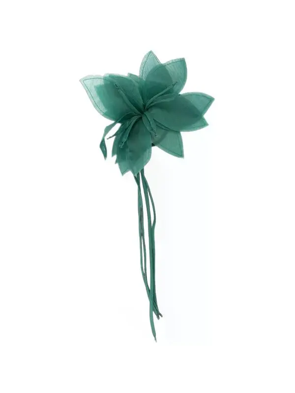 Antonelli Firenze Victoria Floral-applique Trailing Brooch - Green