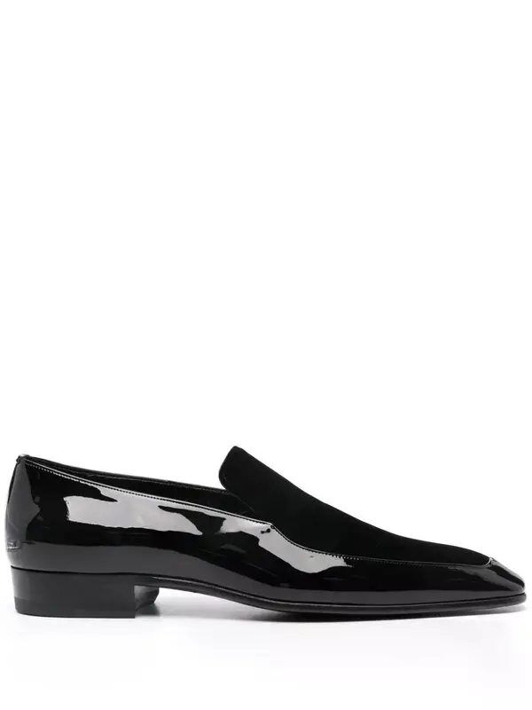 Saint Laurent Panelled Loafers - Black