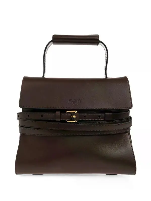 Moschino Tie Me Leather Tote Bag