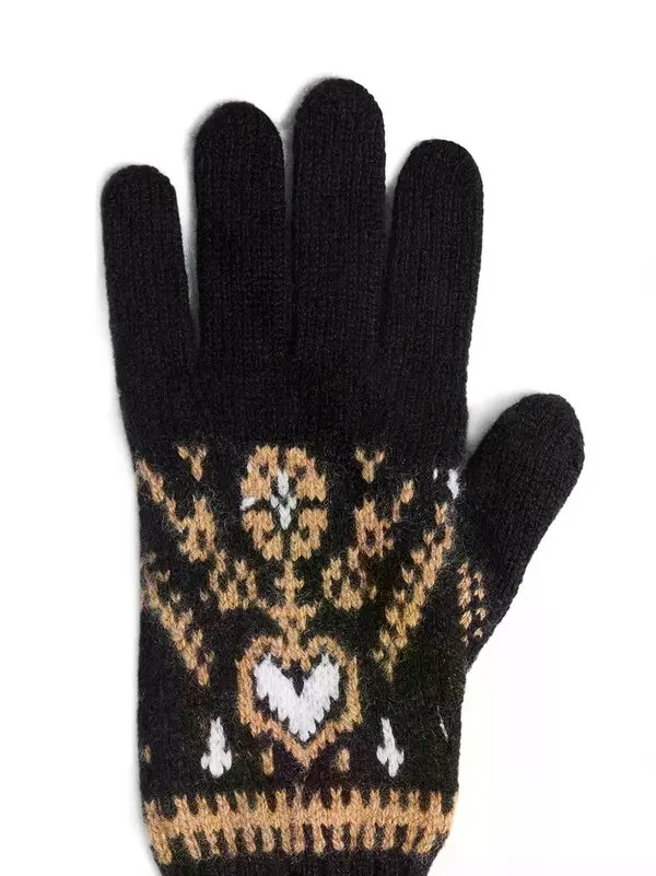 Khaite Domini Gloves In And Camel Multi