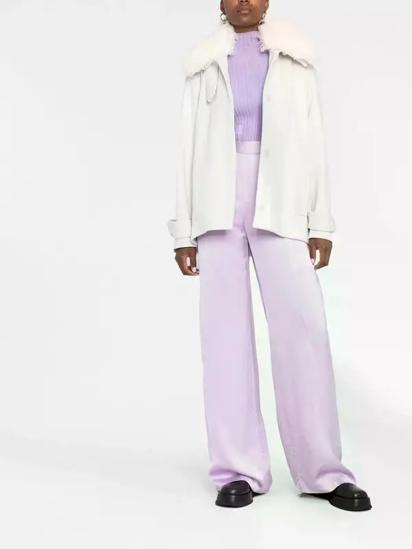 Stella McCartney Faux-fur Collar Wool Coat