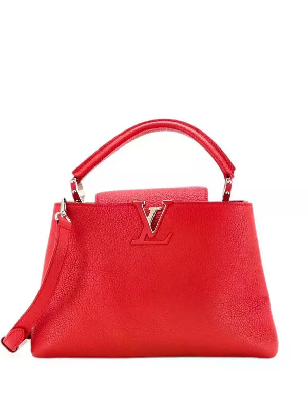 LOUIS VUITTON Capucines Bag Leather Pm Satchel