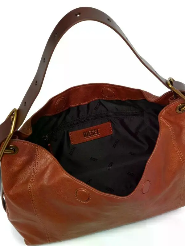 DIESEL® D-line Shoulder Bag In Shiny Leather