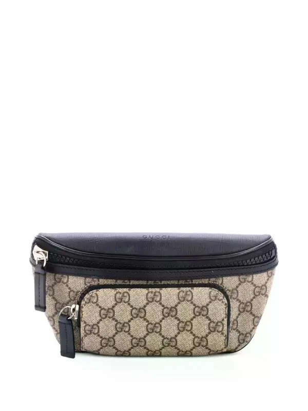 Gucci Gg Coated Canvas Medium Belt Bag - Black