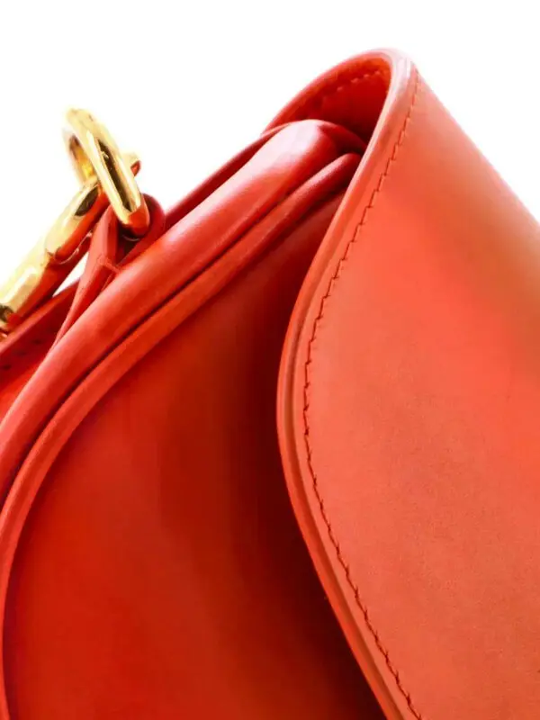 Dior Bobby Flap Bag Leather East West Crossbody Bag - Orange