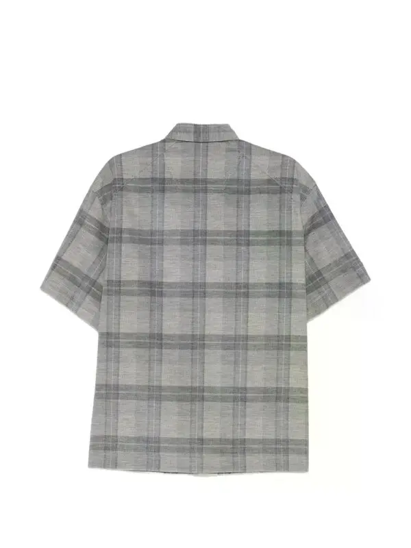 JUUN.J Check-pattern Short-sleeve Shirt - Grey