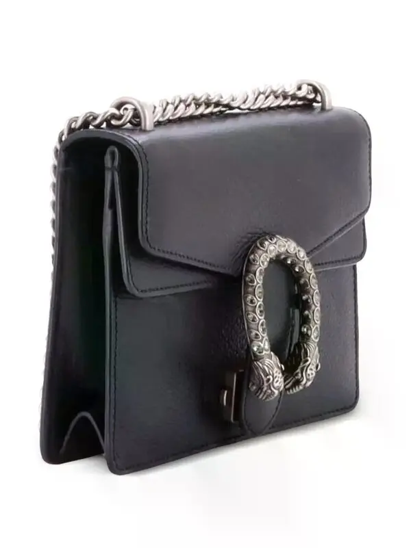 Gucci Dionysus Leather Mini Crossbody Bag - Black