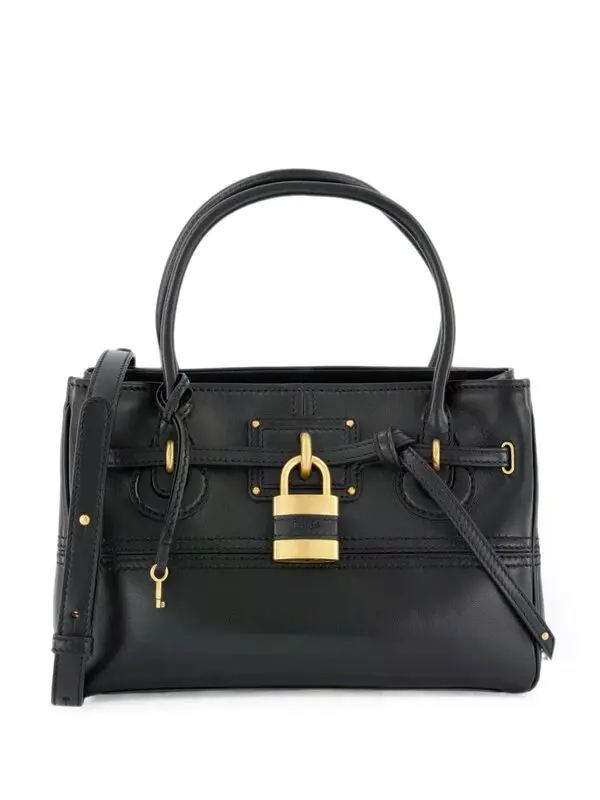 Chloé Padlock Leather Tote Bag