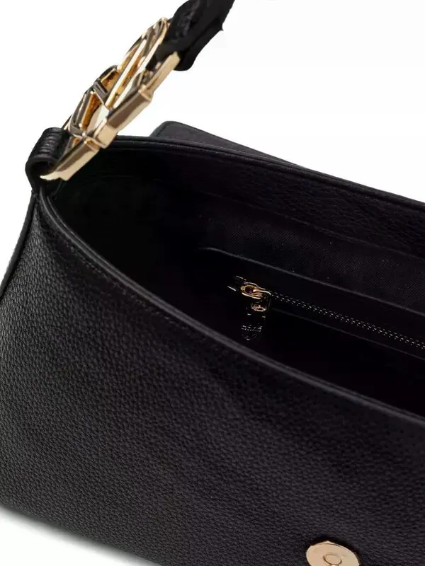 Moschino Logo-plaque Pebbled Tote Bag
