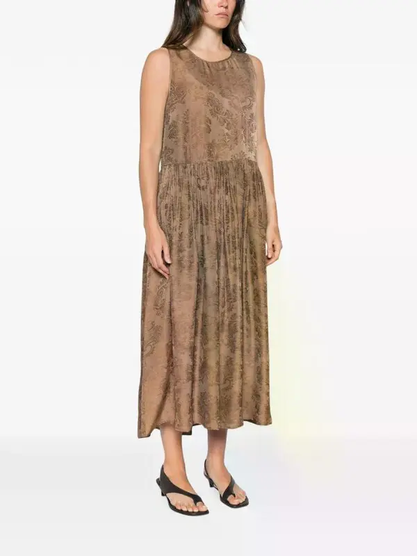UMA WANG Damask-pattern Gathered Dress