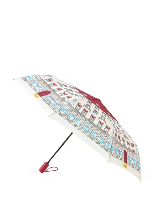 Moschino Building-print Umbrella - Neutrals
